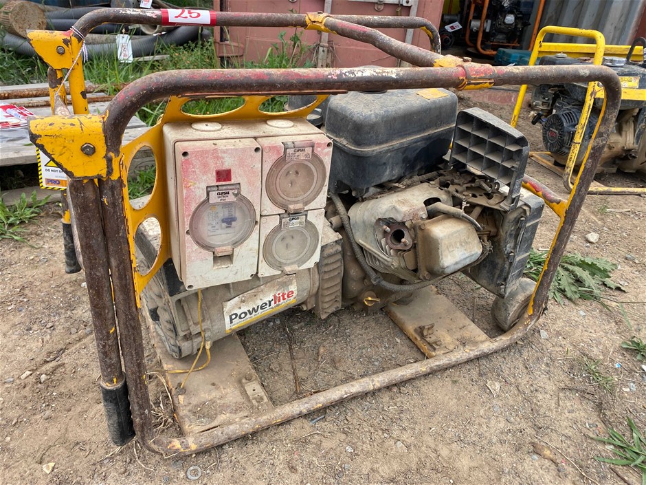 Powerlite 6KvA Petrol Powered Generator Auction (0025-5054968) | Grays ...