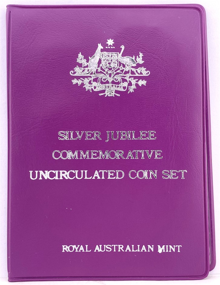 1977 SILVER JUBILEE COMMEMORATIVE UNCIRCULATED COIN SET Auction (0004 ...
