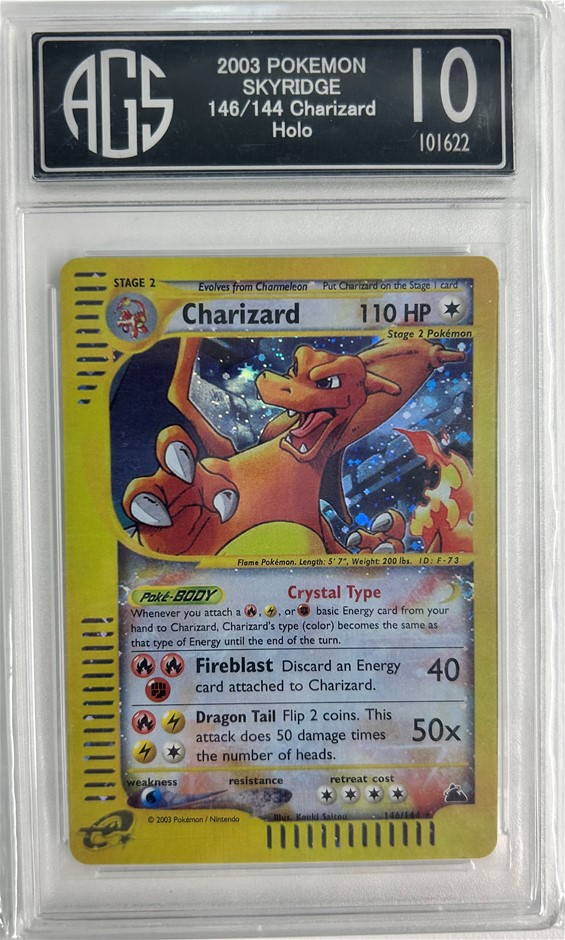2003 Pokémon Skyridge146/144 Charizard Holo Trading Card Auction (0002 ...
