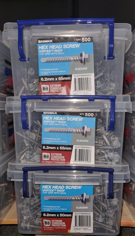 Bremick Hex Head Vortex Screws Auction (0463-5055252) | Grays Australia