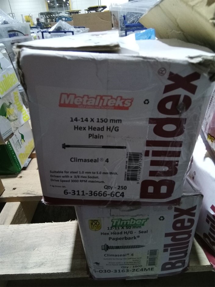 Buildex Metal Teks & Self Drilling Timber Screws Auction (0512-5055252 ...