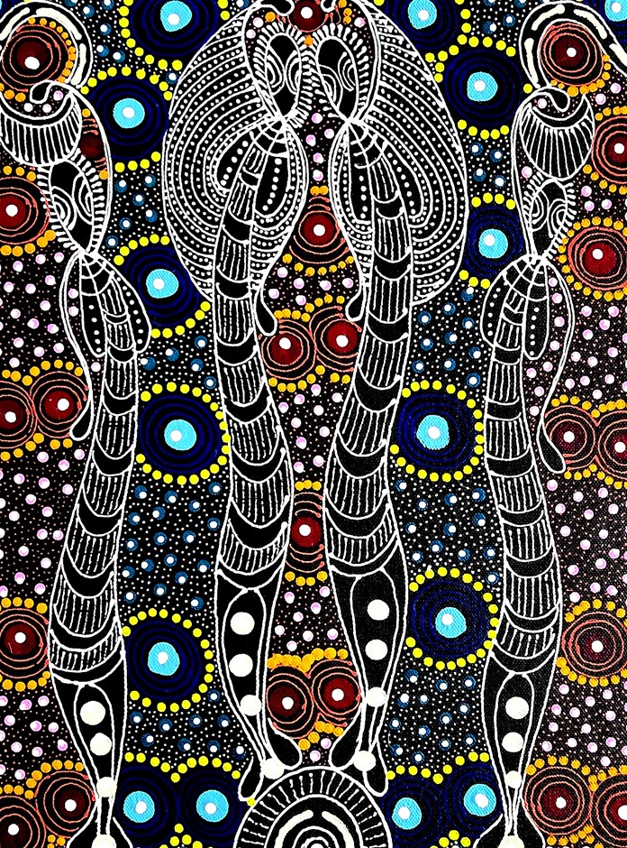 COLLEEN WALLACE NUNGARRAYI (1970 - ), ORIGINAL ACRYLIC PAINTING ON ...