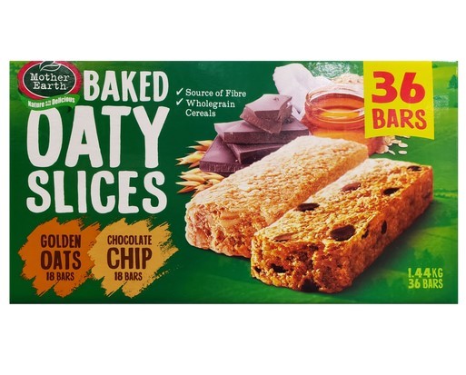 2 Boxes x 36pc MOTHER EARTH Baked Oaty Slices, Golden Oats & Chocolate ...