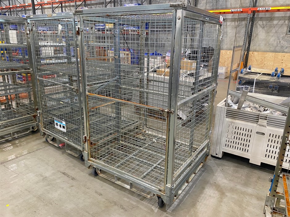2x Steel Storage Cages Auction (0278-7049539) | Grays Australia
