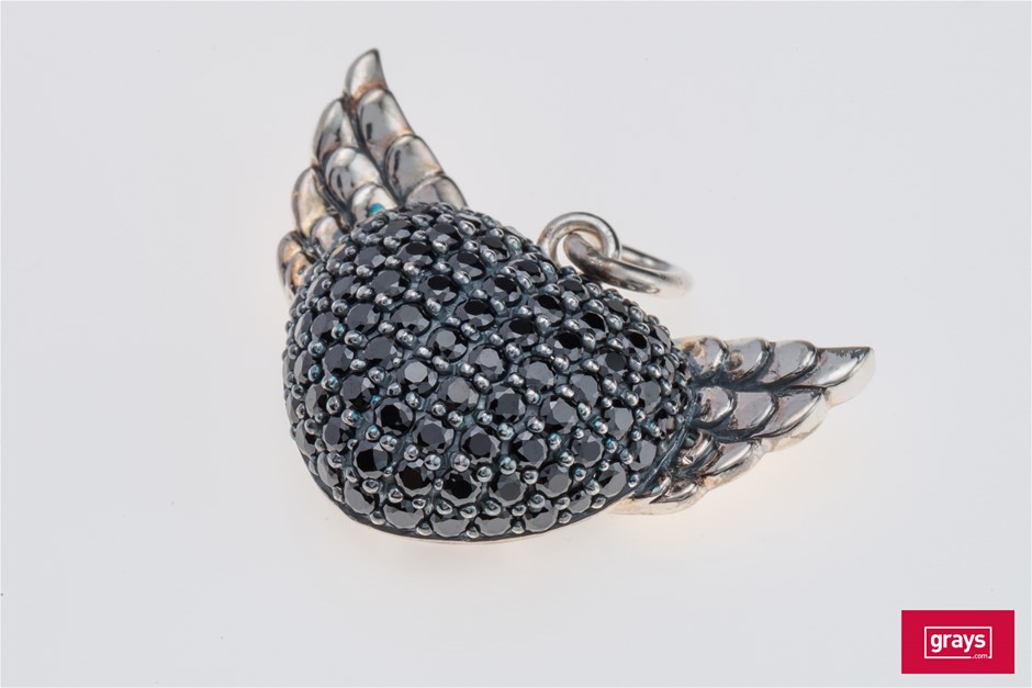 THOMAS SABO - WINGED HEART BLACK PAVE PENDANT Auction (0310-5055347 ...