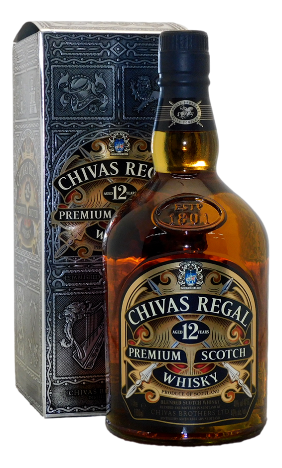 Chivas Regal Premium Scotch Whisky 12 Year Old (1 x 1L), Scotland ...
