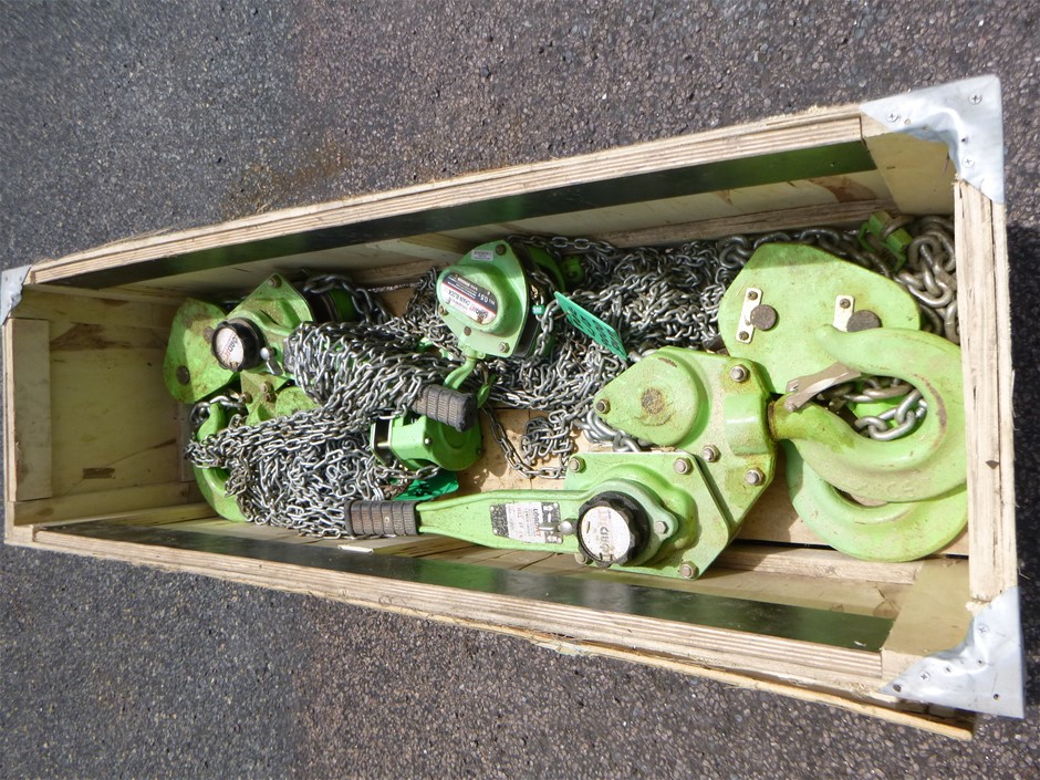 Loadset Lever Hoist x2 9T, Chain Block x2 0.5T Auction (0016-8018736 ...