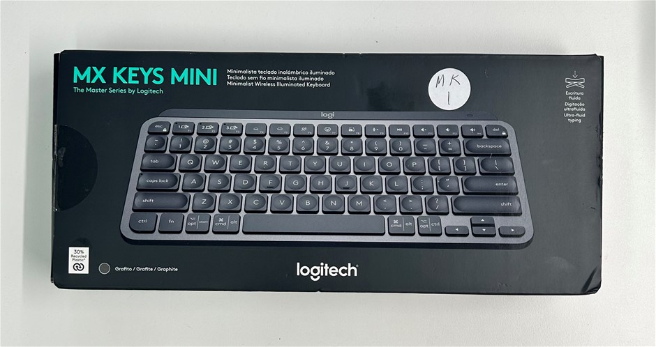 The Master Series By Logitech MX Keys Mini Bluetooth Keyboard Auction ...
