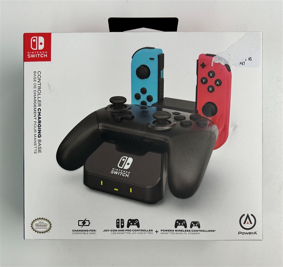 PowerA Nintendo Switch Controller Charging Base Auction (0133-2558004 ...