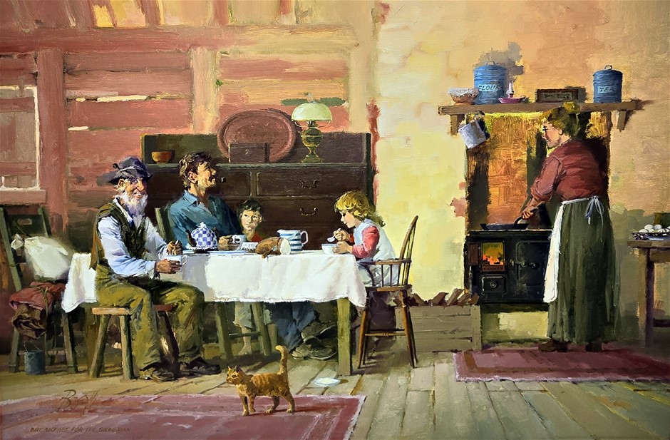 FRANCIS JAMES (BOB) BOOTH (1927 - 2003), Original Oil Painting on ...