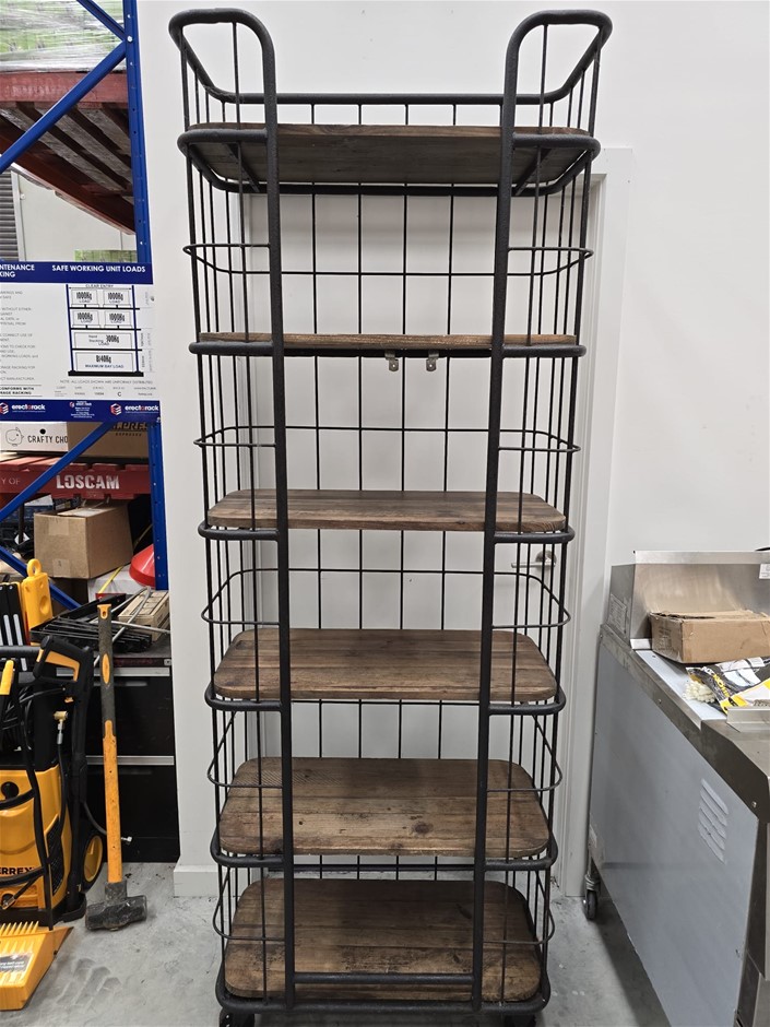 Rustic 6 Shelf on Wheels Auction (0004-3028452) | Grays Australia