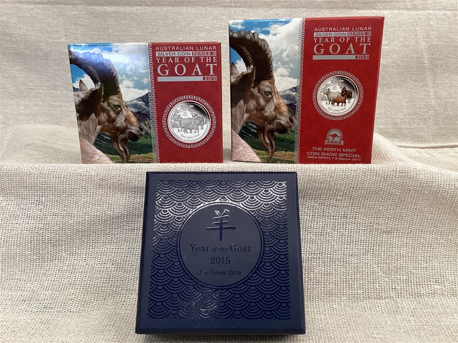 Three Pack Of The Year Of The Goat Silver Coin Collections Auction ...