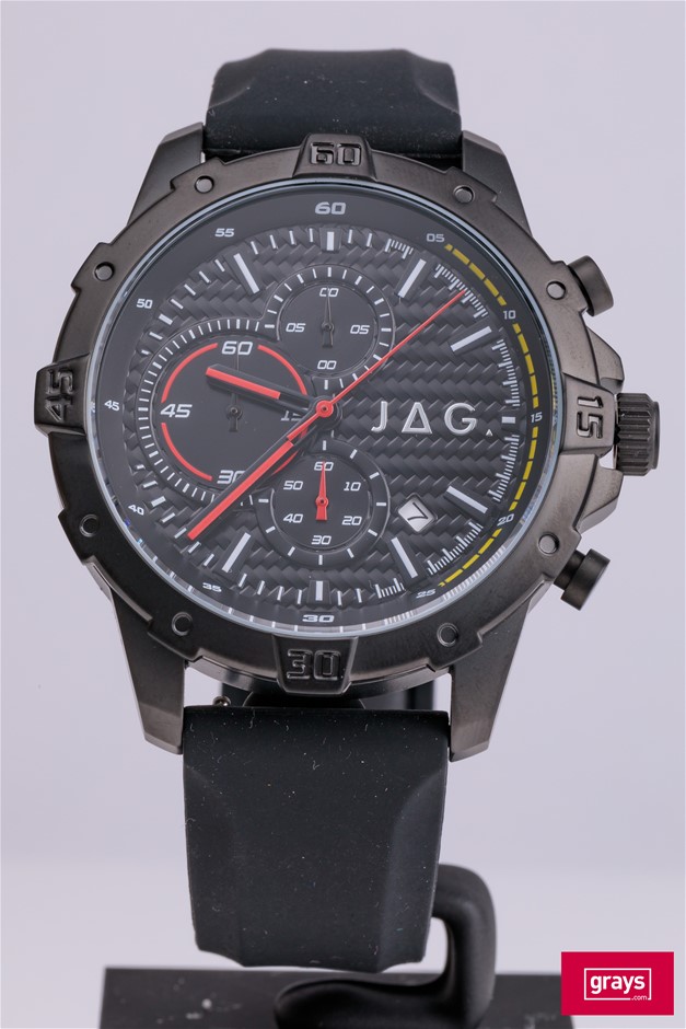 JAG WATCH - BATHURST - BLACK DIAL & STRAP Auction (1186-2558256 ...
