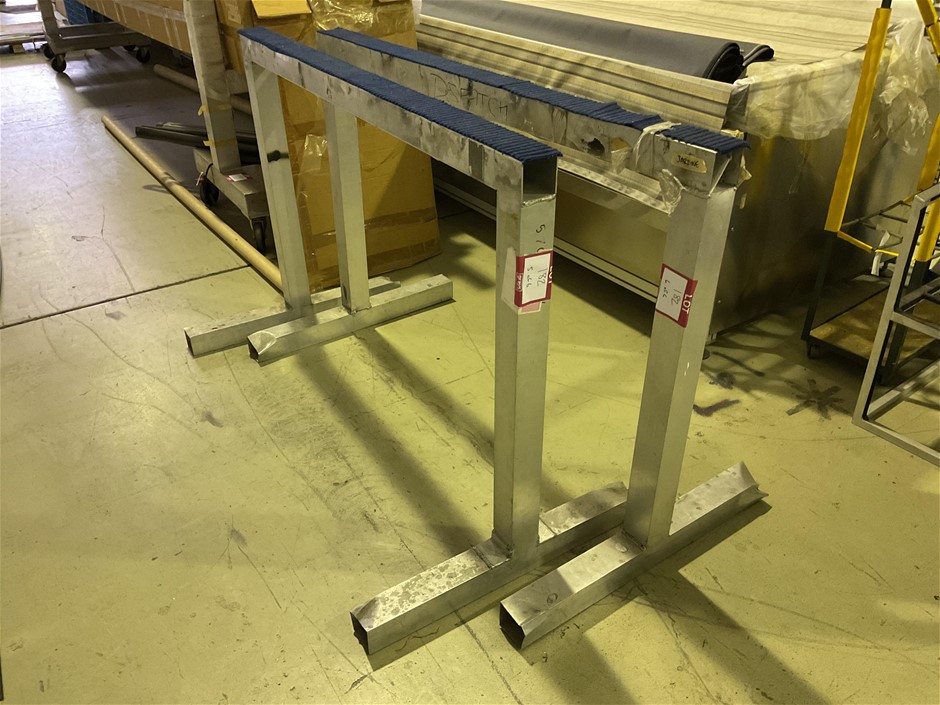 4x (Metal Tressel Stationery) and 2x Tressels on Castors Auction (0182 ...