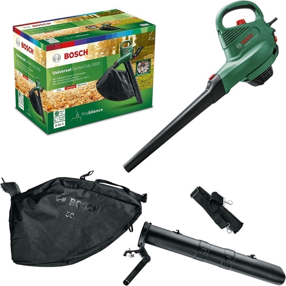 BOSCH 2300V Electric Leaf Blower and Vacuum UniversalGardenTidy 3000. NB: M Auction (0194 ...