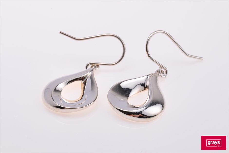 NAJO - SILVER TEAR DROP SHAPED EARRINGS Auction (1614-2558772) | Grays ...