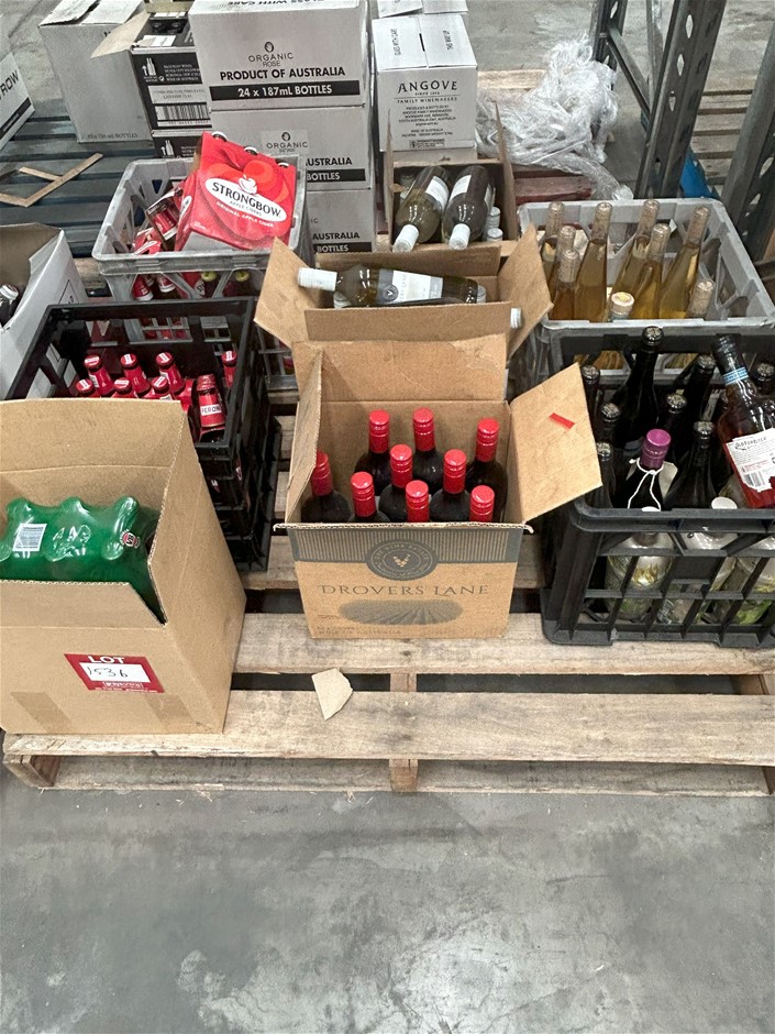 Pallet of assorted Beer, Wine, Spirits, etc (Some past BB Date) Auction ...