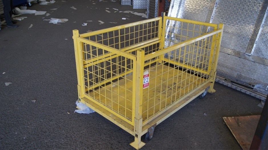 Steel cage, fabricated metal construction, 40mm square RHS steel frame ...