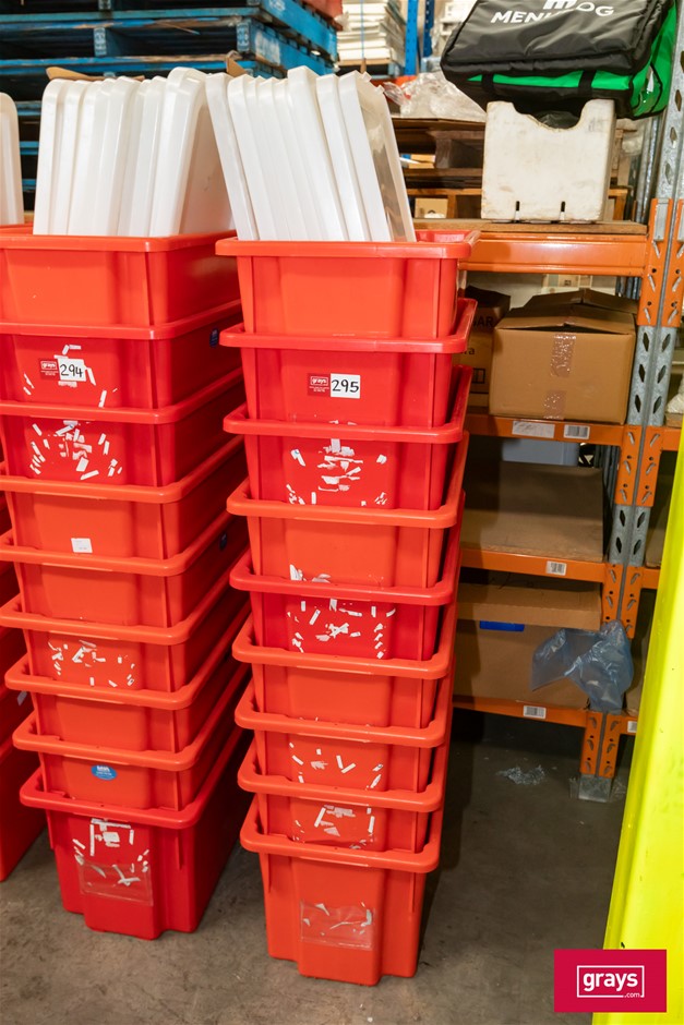 Qty Approx 9 x MHA Products Stock Bins with Lids Auction (0295-5056483 ...