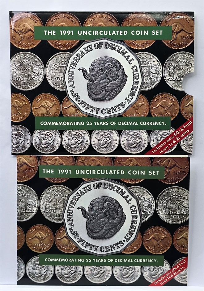ROYAL AUSTRALIAN MINT UNCIRCULATED 1991 COIN SET Auction (0001-2559176 ...
