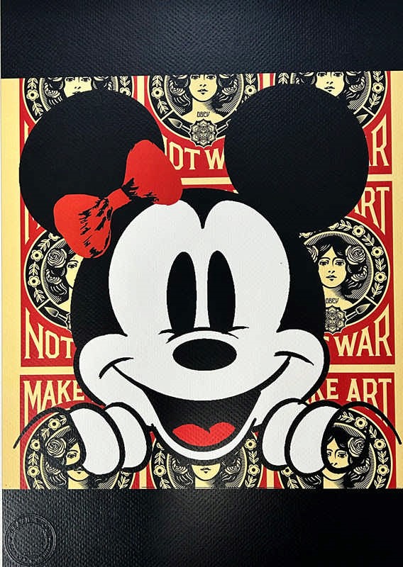Death NYC Signed Street Art Print " Minnie Mouse/Make Art Not War ...