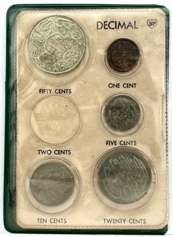 COLLECTION OF 1966 AUSTRALIAN DECIMAL COINS IN DISPLAY SLEEVE Auction ...