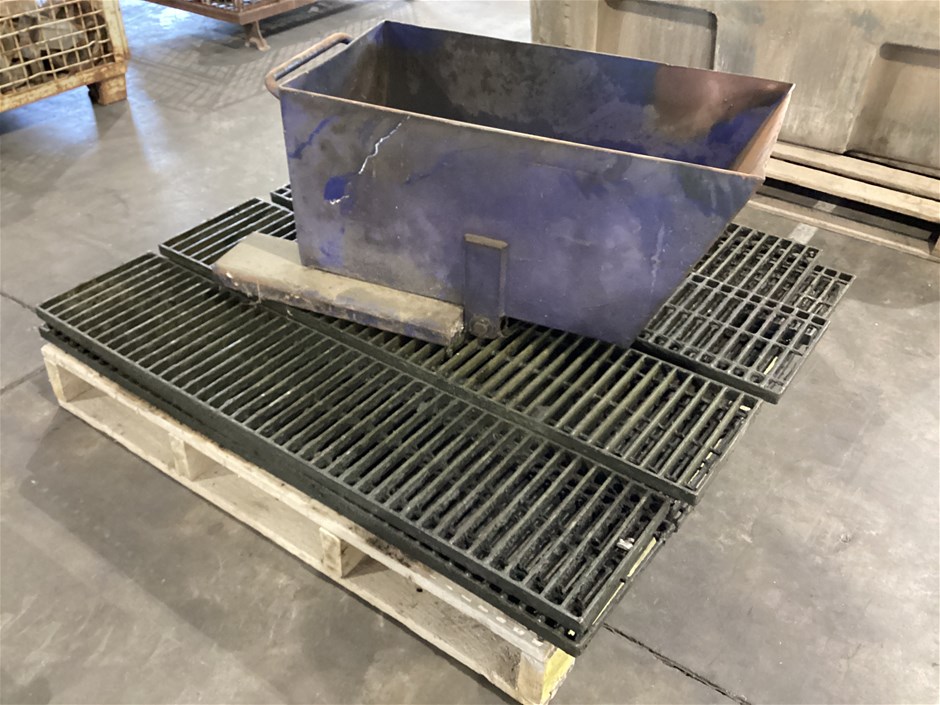Steel Gutter Grates, Qty x 14, Prefabricated Swarf Bin, Qty x 1 Auction ...