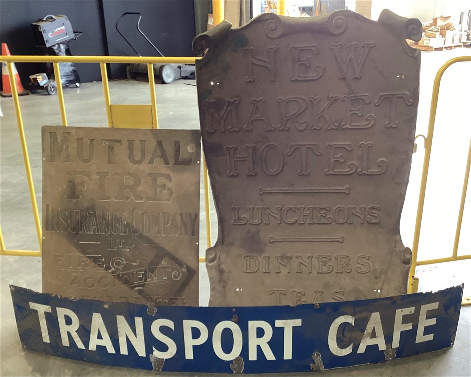 3 Metal Old Collectors Signs Auction (0008-9056887) | Grays Australia