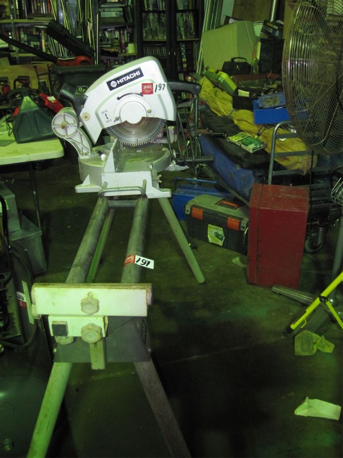 Hitachi 250mm Drop Saw on Stand Auction (0197-5056360) | Grays Australia