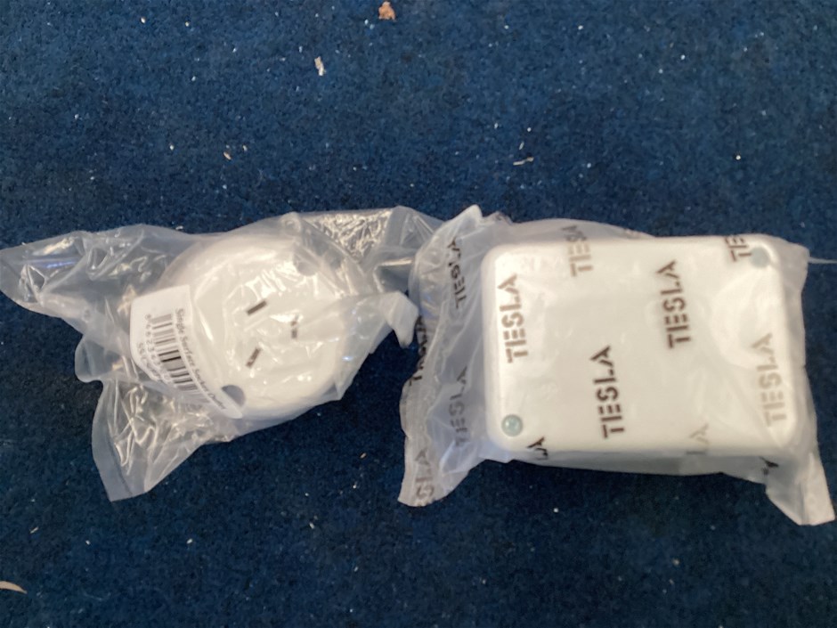 Tesla 10 Amp Standard 3 Pin Plug Base white and Tesla JBL Boxes Auction ...