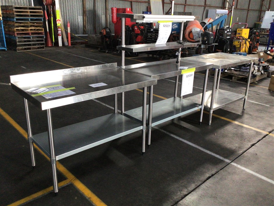 3 x Stainless Steel Benches with a Heat Lamp Auction (0005-7051717 ...