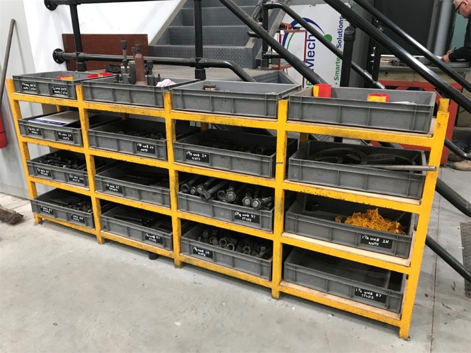 1x Steel Fabricated Shelf Unit Auction (0082-3029273) | Grays Australia