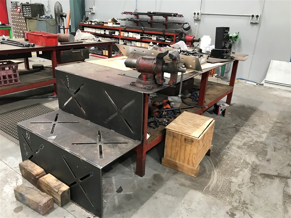 1x Steel Fabricated Workbench Auction (0036-3029273) | Grays Australia