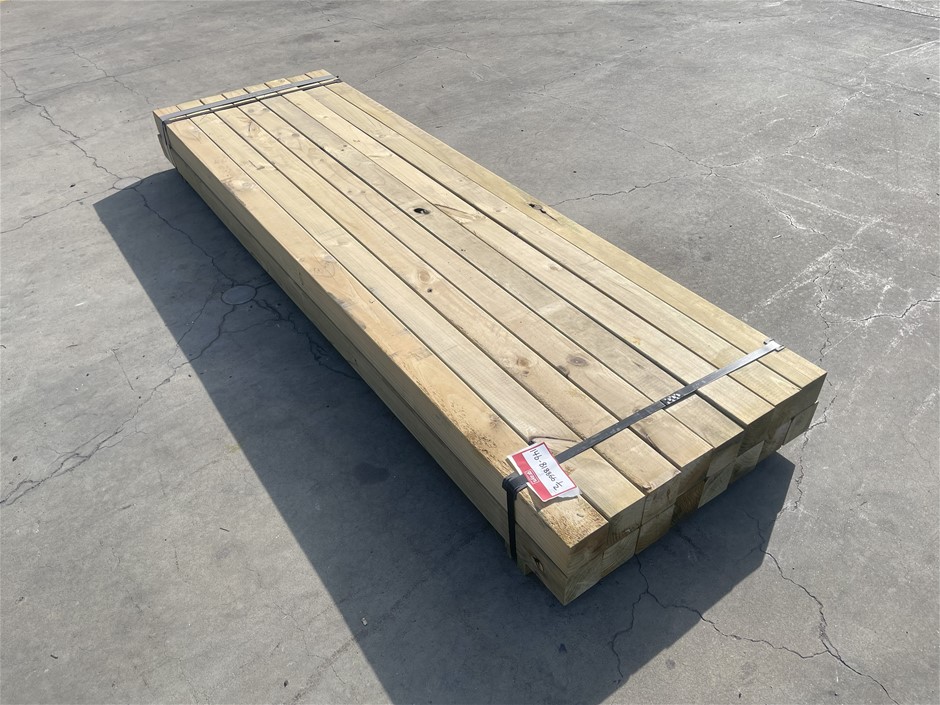90mm x 90mm x 2400mm Treated Pine Posts, Qty x 16 Pcs Auction (0040 ...