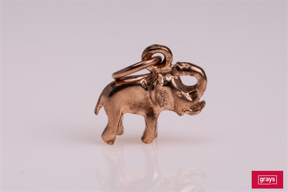 9CT ROSE GOLD ELEPHANT CHARM Auction (2193-2559286) | Grays Australia