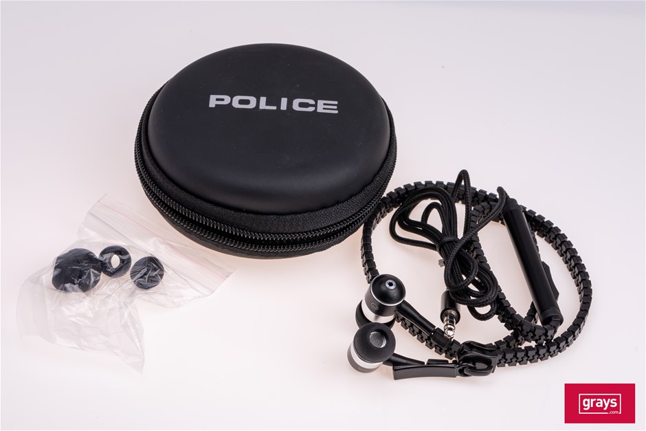 POLICE ZIP EARPHONE SET Auction (2199-2559286) | Grays Australia