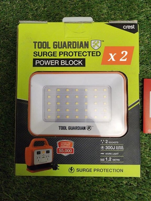 2x Tool Guardian Surge Protected Power Block Auction (0534-5056652 ...