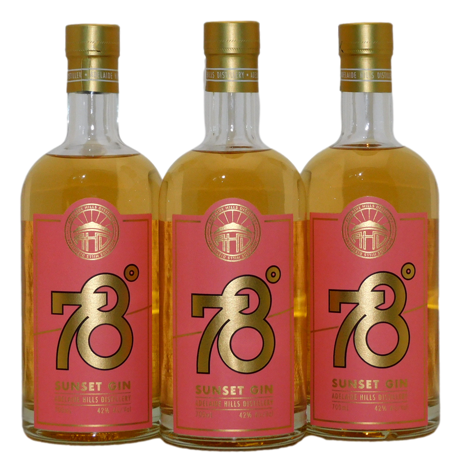 Adelaide Hills Sunset Gin (3x 700mL) SA Auction (0049-10729642) | Grays Australia