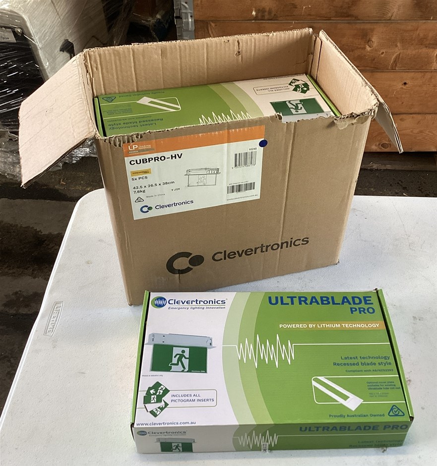 Box of Ceiling Mounted EXIT Signs Auction (0046-3029383) | Grays Australia