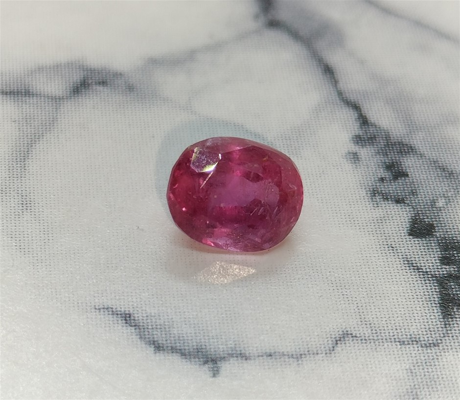 1.02ct GFCO Certified Natural Afghan Ruby - Oval Faceted Cut ...