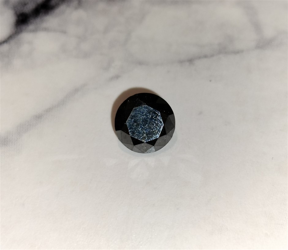 0.97ct Natural Fancy Black Diamond - Round Brilliant Cut Auction (0004 ...