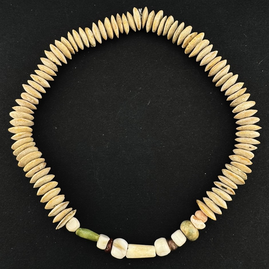 3000 BC MESOPOTAMIAN ALABASTER LENTICULAR BEAD BRACELET Auction (0001 ...