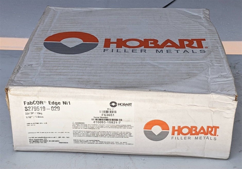 Hobart FABCOR EDGE Ni1 1.6MM 15KG SP S279519-029 Mig Wire Auction (0017 ...