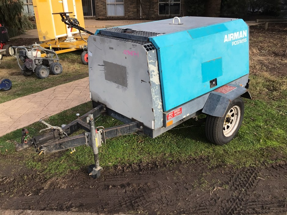 Airman PDS185S Trailer Mounted Compressor Auction (0024-3029635 ...