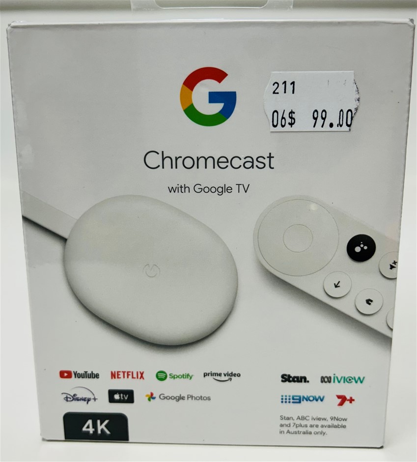 GOOGLE CHROME CAST With Google TV 4K NEW IN Factory Sealed Box Auction ...