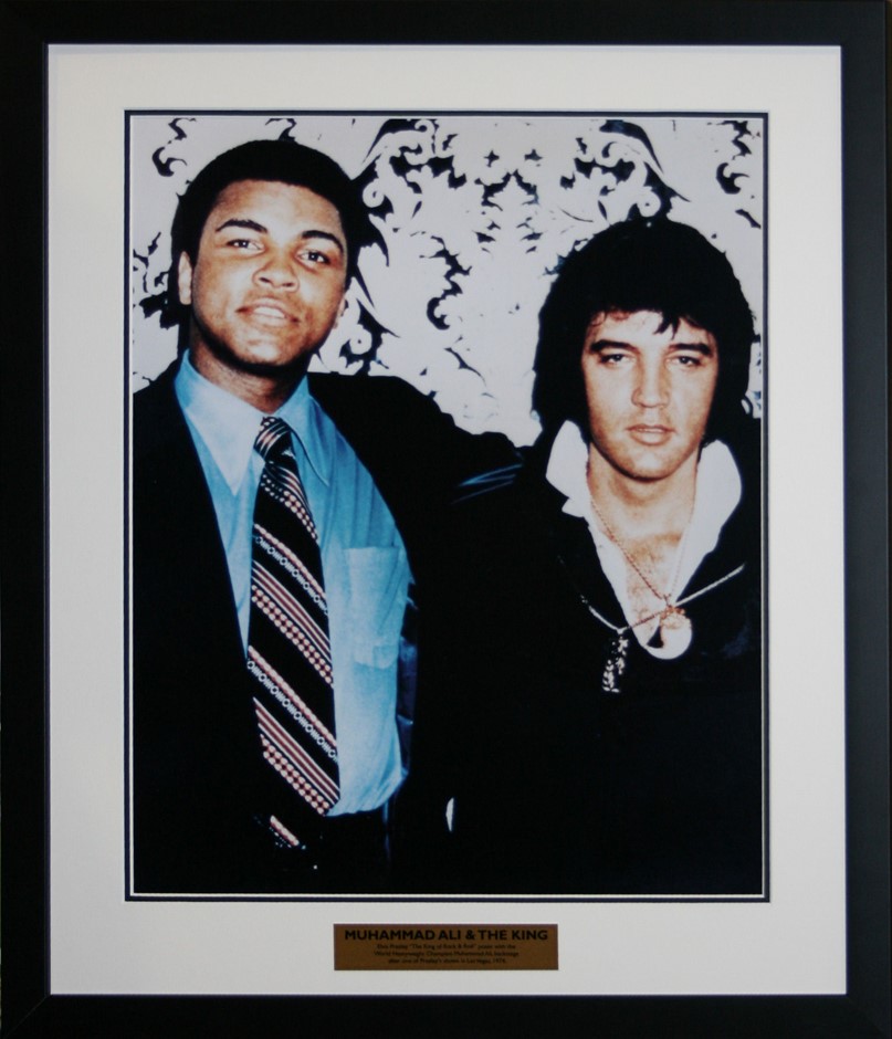MUHAMMAD ALI AND ELVIS FRAMED PHOTO WITH PLAQUE Auction (0056-2560003 ...