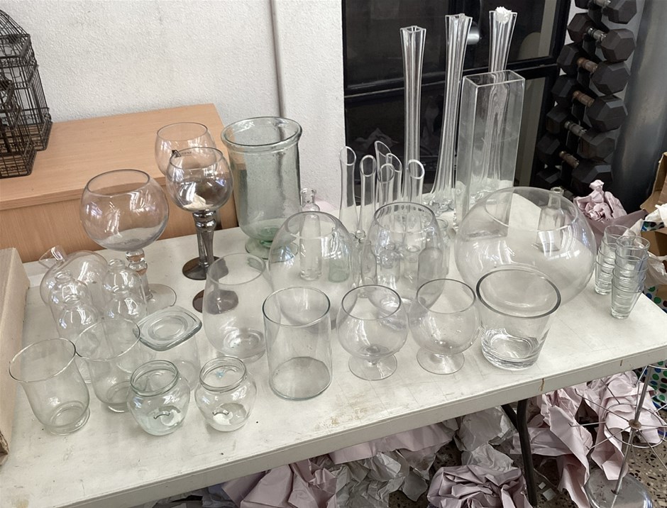 Mixed set of Vases, Glassware & Table Setting Items Auction (0158 ...
