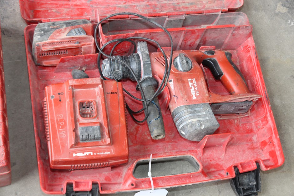 Hilti TE 4-A22 Cordless Rotary Hammer Drill in Poly Case Auction (0079 ...