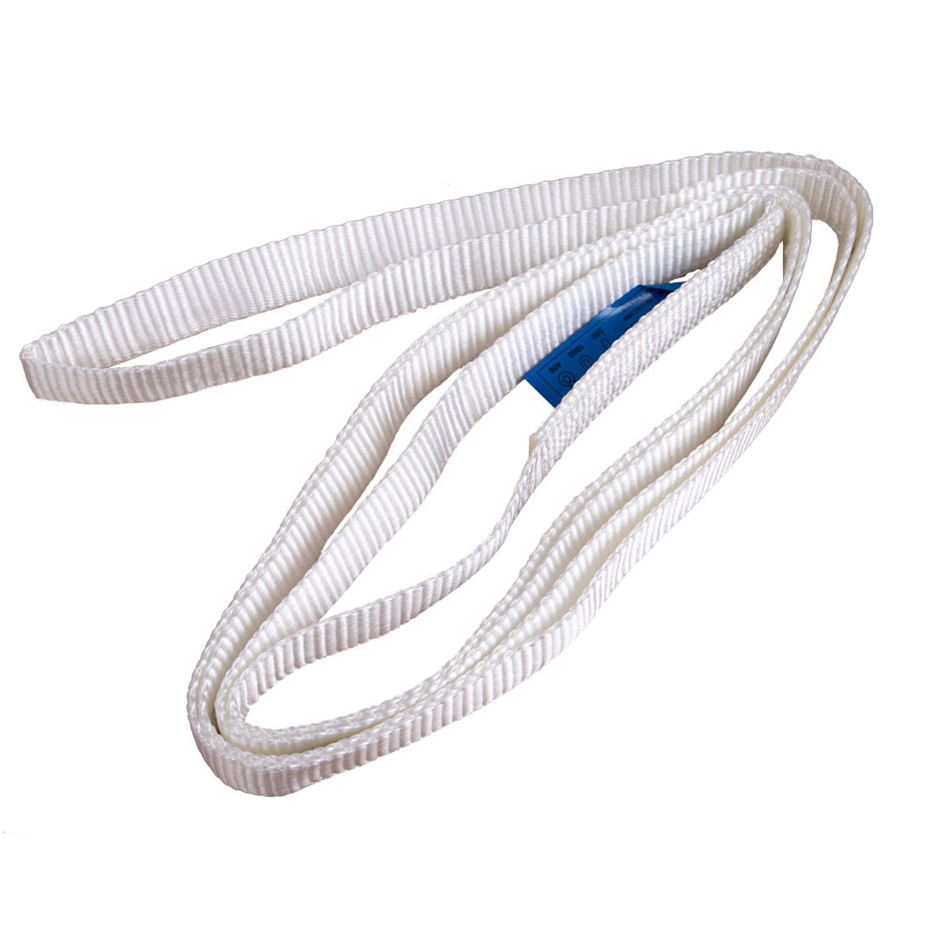 8 x Endless Flat Web Lifting Sling WLL 1000KG x 4M, Colour: White ...