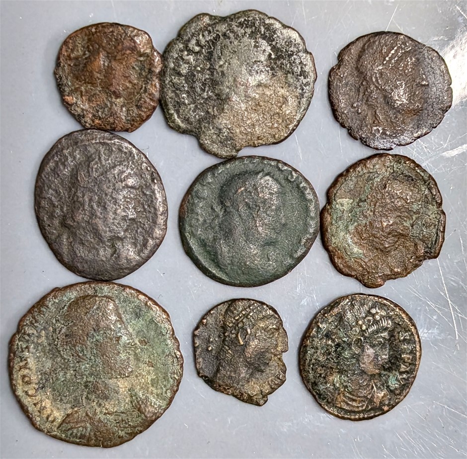 Roman Coin collection of Nine ancient ROME Coins Auction (0006-2560449 ...